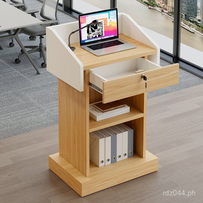 Teacher's Lectern Modern Desk Small Lecture Table Training Conference ...