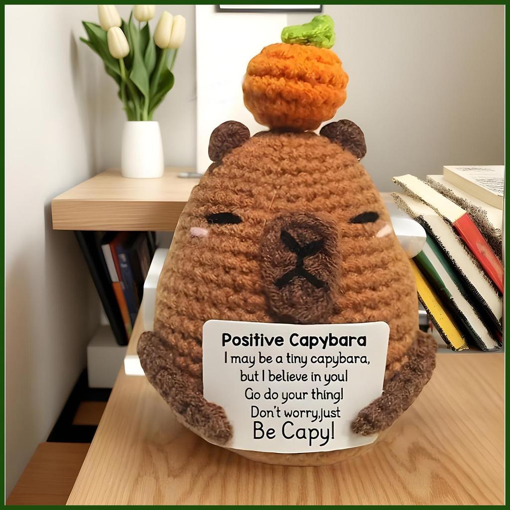 Crochet Stuffed Animal Emotional Inspired Capybara Doll with ...