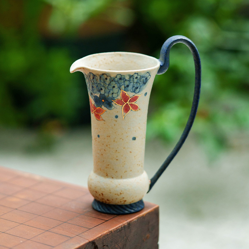 Blue White Flint Red Ceramic Fair Cup Tea Sea Food Tea Container Hand ...