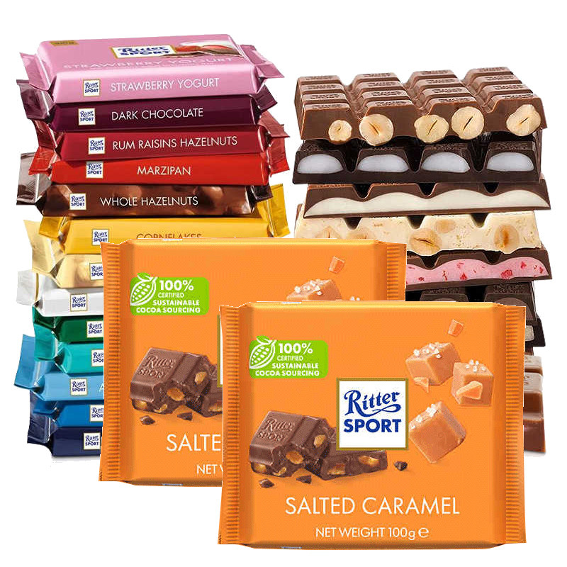 German Imported Ritter Sport Ritter Sport Salted Caramel Filled Milk ...