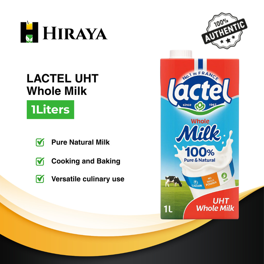 Lactel Whole Milk 1L Fresh UHT Full Cream Milk for Coffee, MilkTea ...