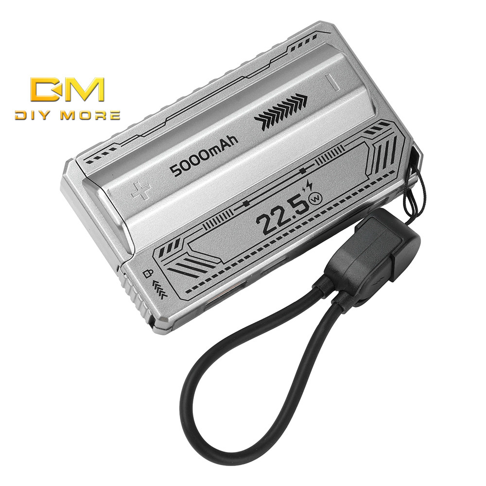 DIYMORE 1-Piece Solder-Free 21700 Power Bank Case PD 20W Fast Charging ...
