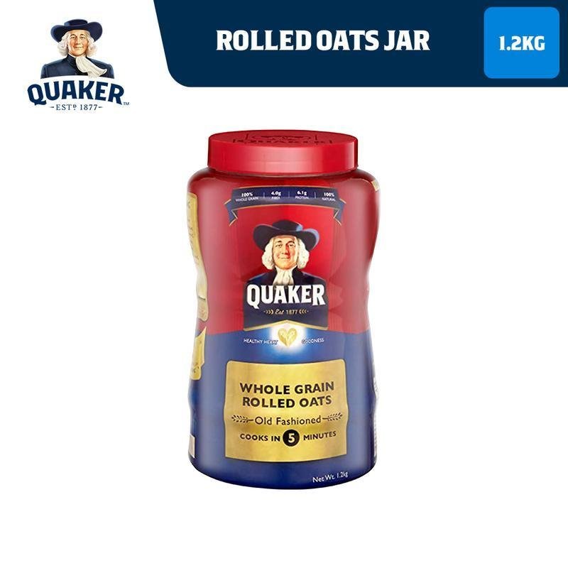 Quaker | Rolled Oats Jar 1.2kg - Hearty and Healthy Breakfast Option ...