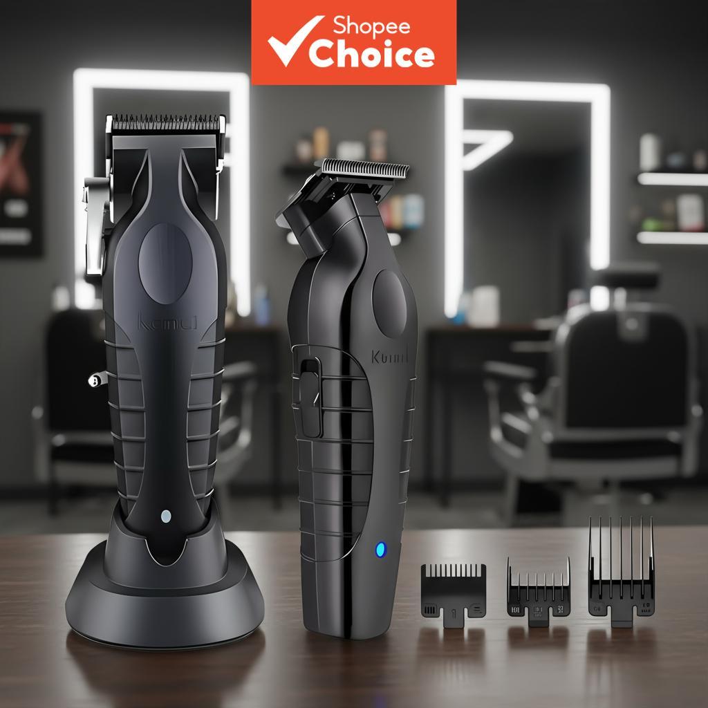 Kemei Home Barber Kit: Professional Cordless Hair Trimmer & Shaver Set ...