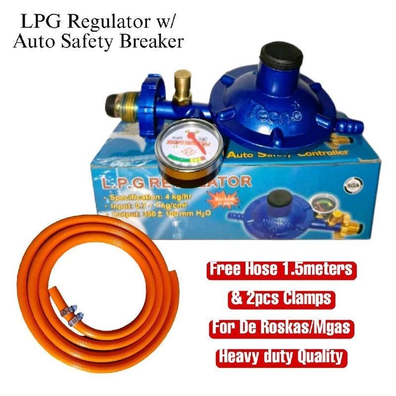 MAXCO LPG Regulator Heavy Duty with Pressure Gauge Safety Breaker and ...