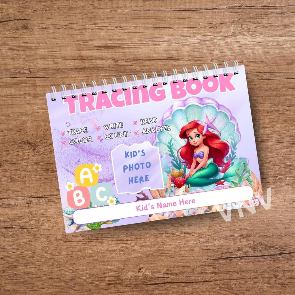The Little Mermaid Ariel Customize Tracing Pad With Covers Trace ...