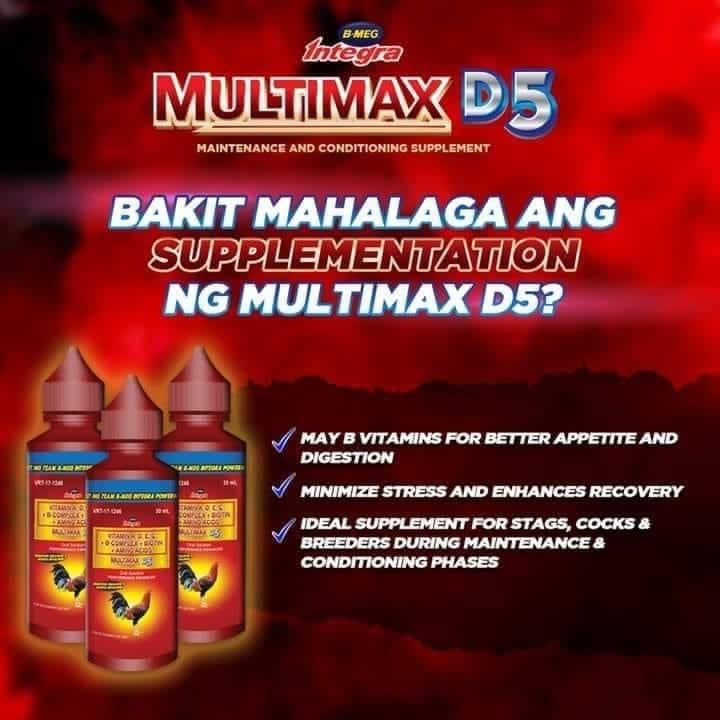 Multimax D5 Bird Supplement 30ml - Premium Game Fowl Nutrition from ...