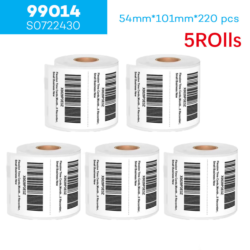 5Rolls Compatible Dymo Label 99014 Roll Paper 54*101mm labels for DYMO ...
