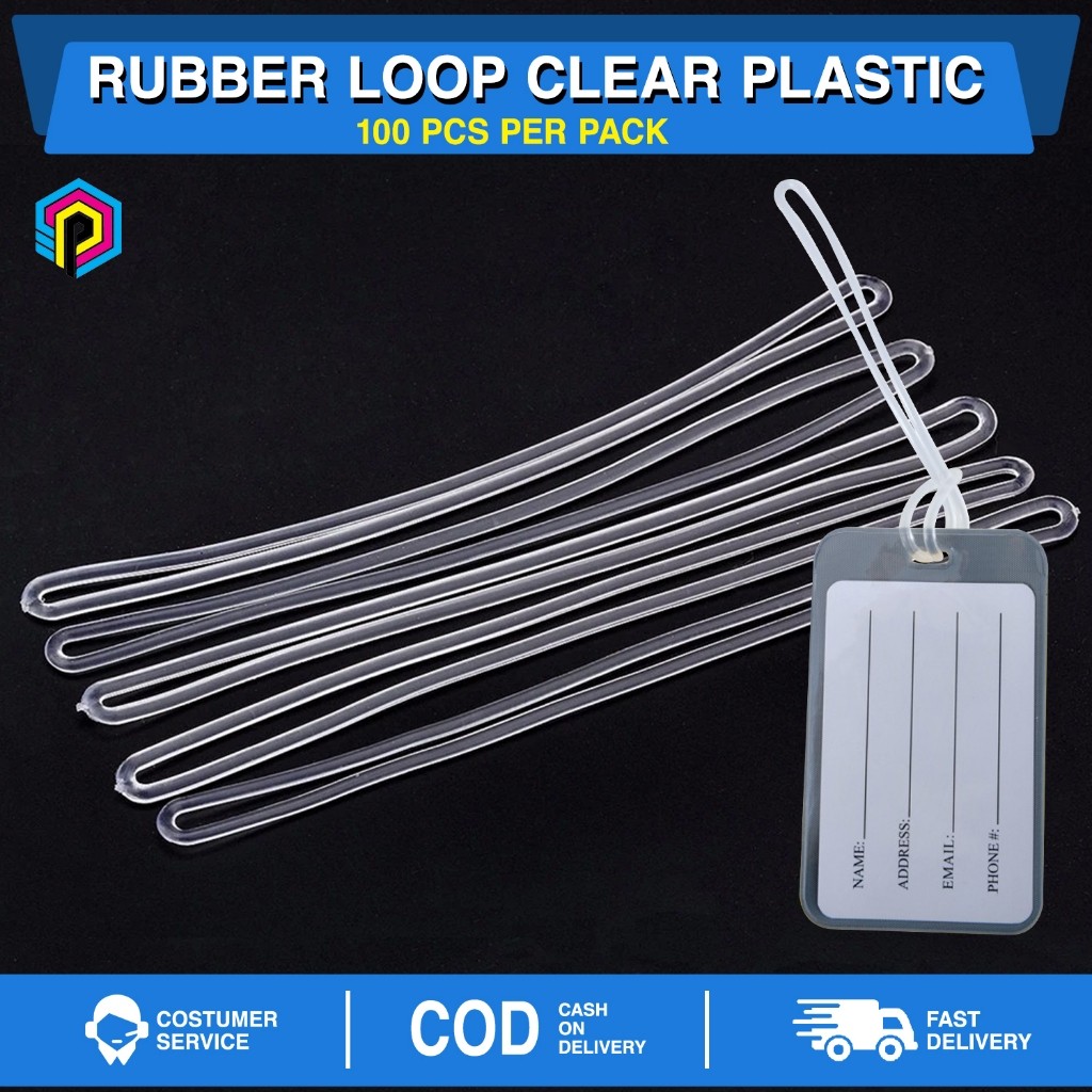Rubber Loop Clear Plastic Luggage Loop Straps/Worm Loops for Luggage ...