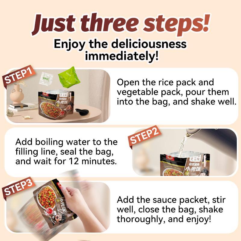 Self Heating Rice Meal Instant Fried Rice With Multiple Flavor Fast ...