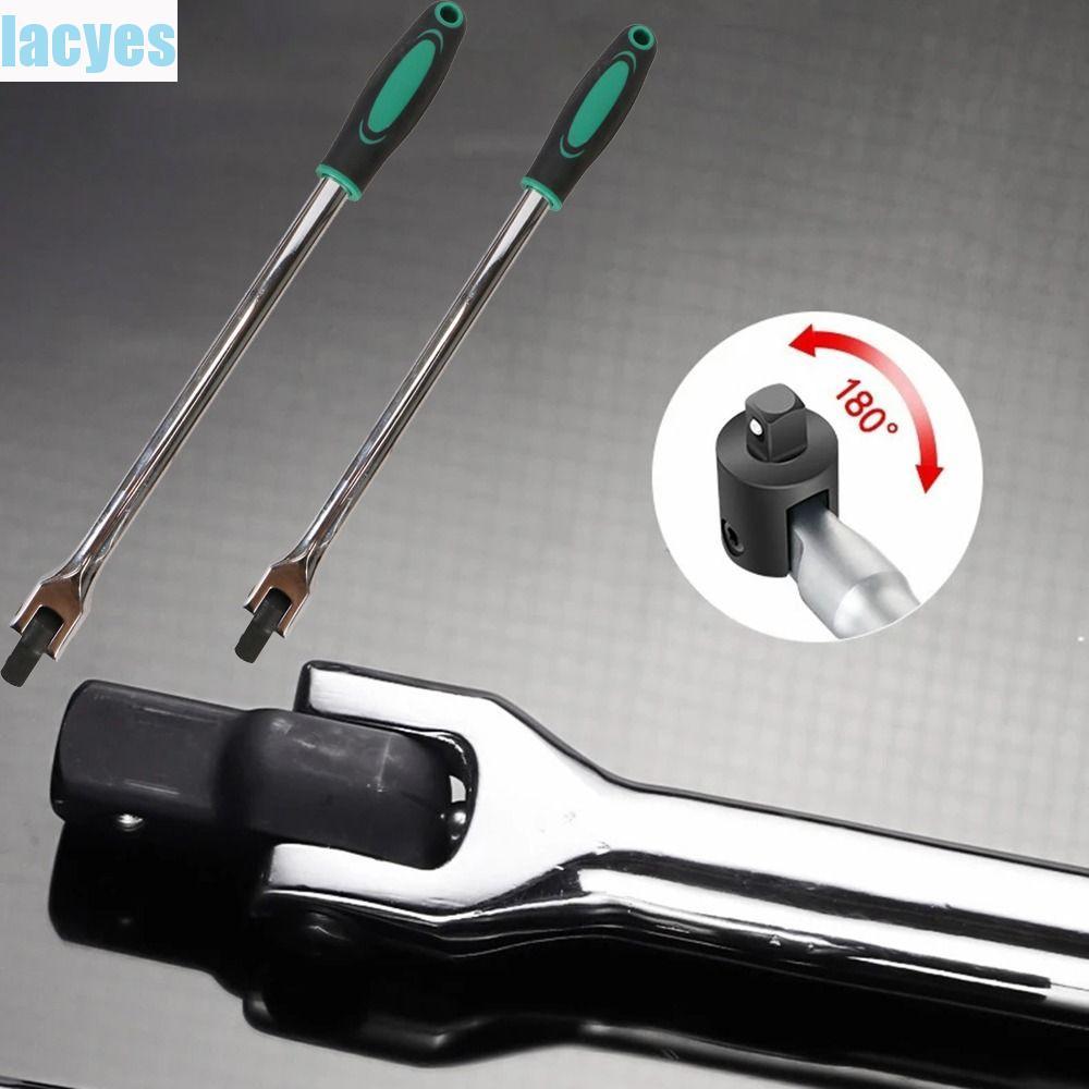 LACYES Breaker Bar Socket Wrench, Flex Head 15'' 18'' 1/2'' F Rod ...