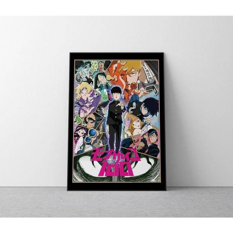 Mob Psycho 100 Anime Fan Art Poster canvas print Shigeo Kageyama and ...