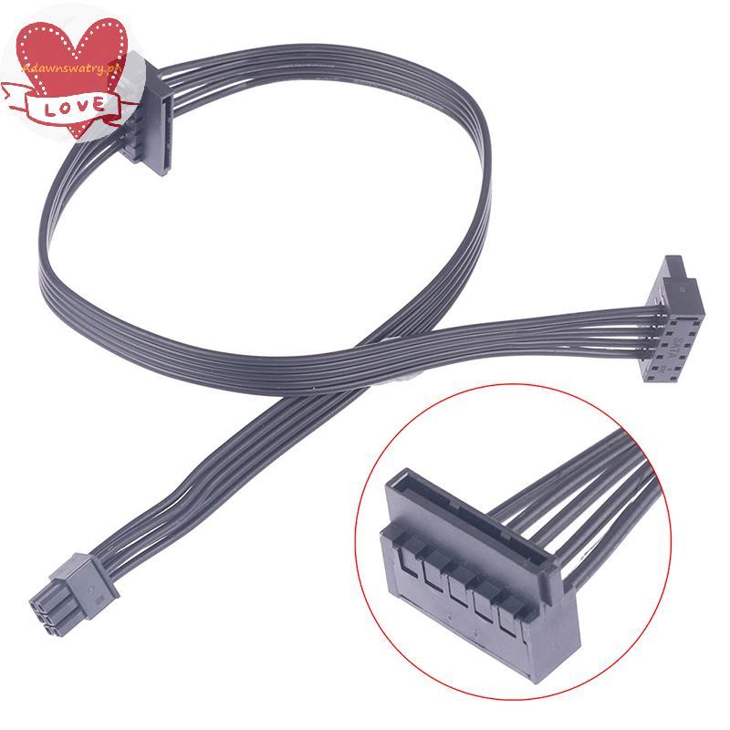 WASTRY Mini 6 Pin to 2 SATA Hard Drive Cable SSD Power Supply Cable ...