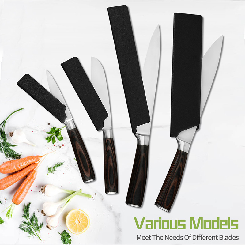 Kitchen Knife Sheath Black Knives Edge Protector Universal Cover Fit ...