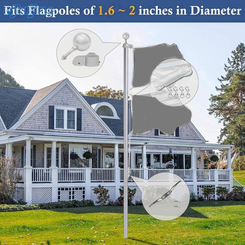 cc Flag Rope Pulley System Set for Flagpole Straps For Smooth Raising ...