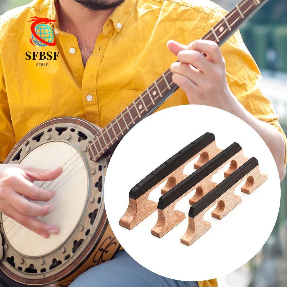 SFBSF Banjo Bridge Parts, Wooden Musical Instrument String Banjo Bridge ...
