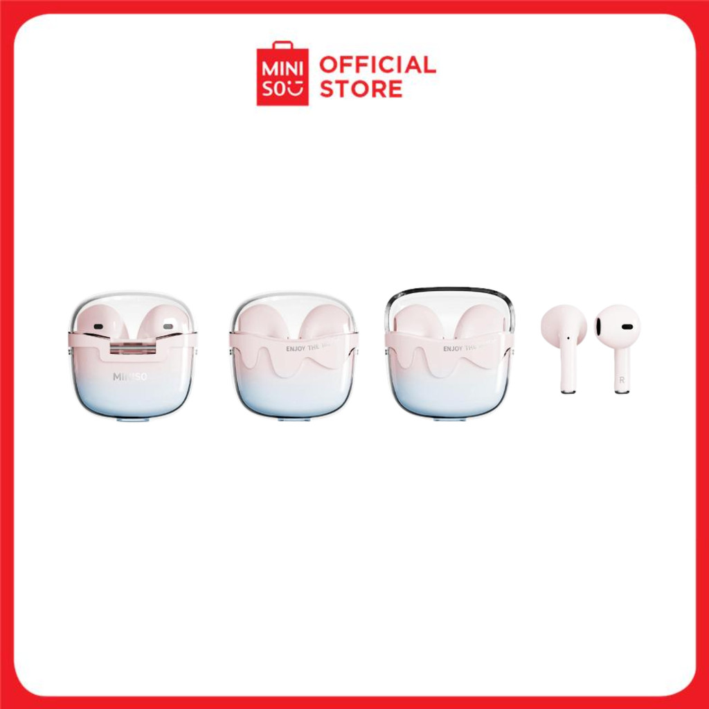MINISO Macaron Ice Cream Style Half In-Ear TWS Wireless Earphones Model ...