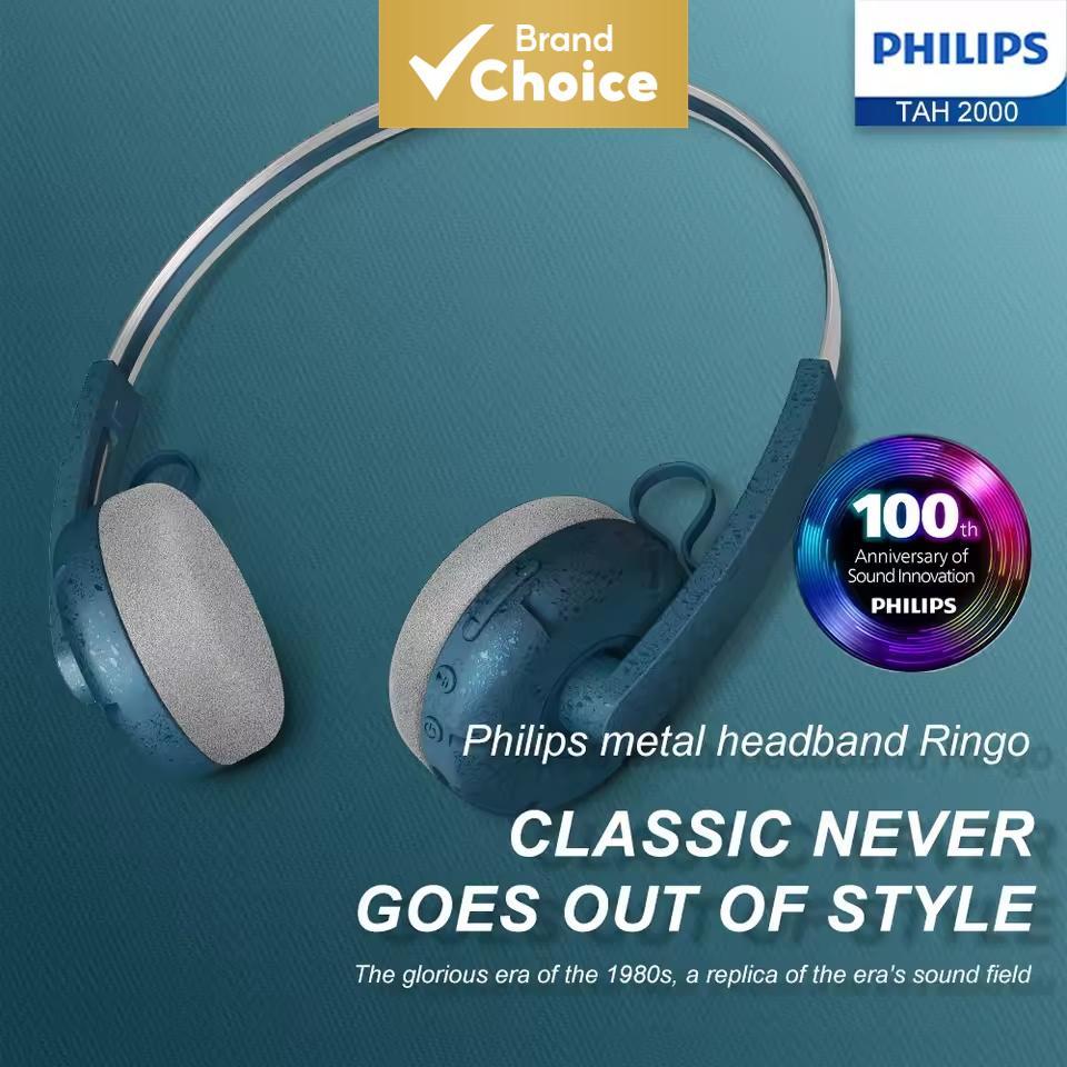 PHILIPS TAH2000 Earbuds Over-Ear Bluetooth Headphone with APP Classic ...