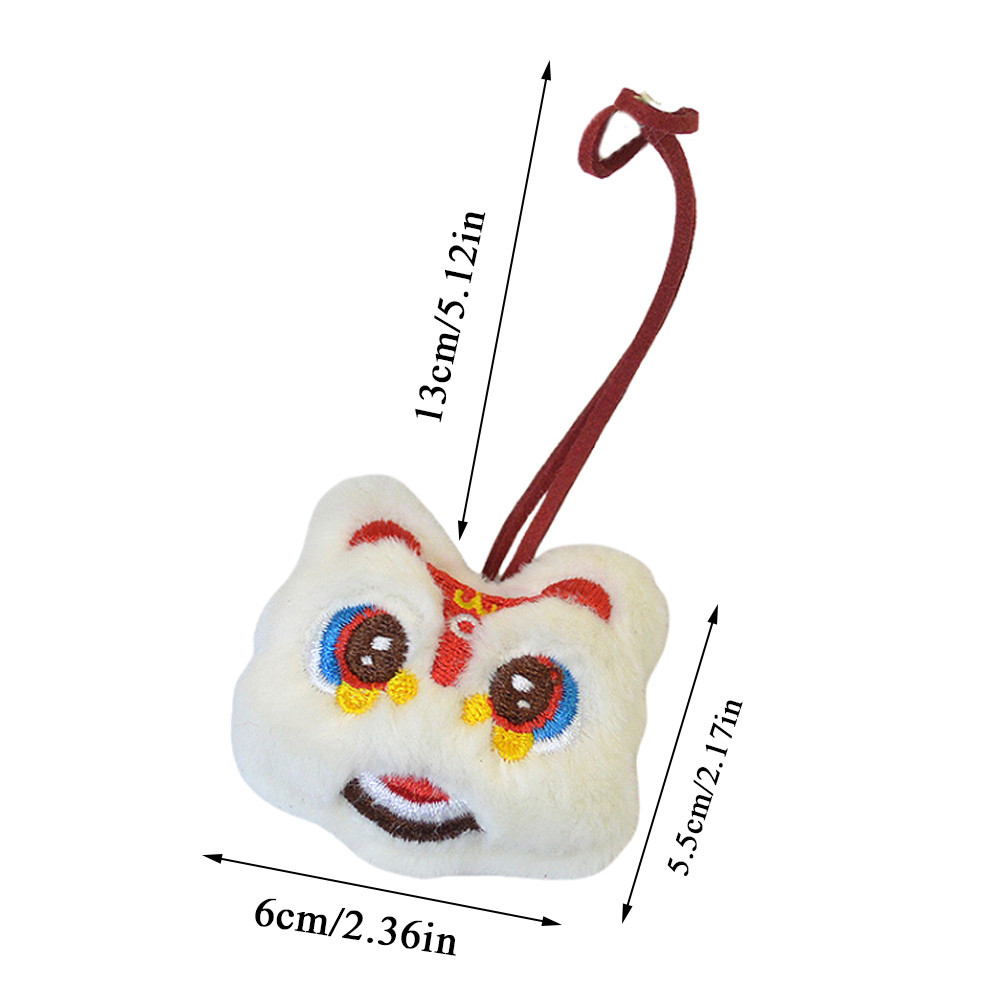 Mobile Phone Hanging Cotton Doll Bag Name Tag Lion Dance Head New Year ...