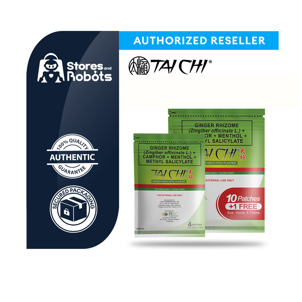 Tai Chi Ginger Plaster JR x4 / x10+1 – Herbal Pain Relief Patch for ...