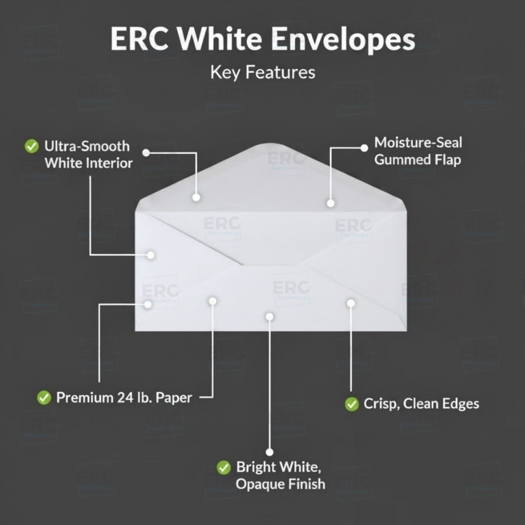 ERC Long White Expanding Document Envelope Folder Organizer for A4 ...