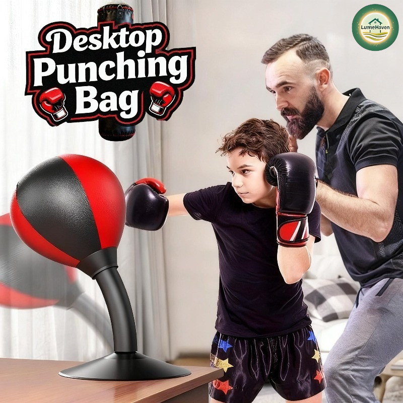 Desktop Punching Bag Stress Buster with Suction Cup Desk Table Boxing ...