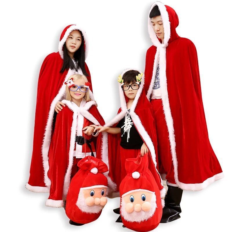 Red Christmas Cloak Popular Cloak Cloak Flannel Cloak Christmas Cloak ...
