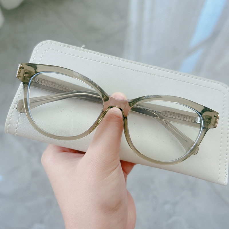 AC020 Retro Cat Eye Glasses Frame Black Square Frame Influencer Su Yan ...