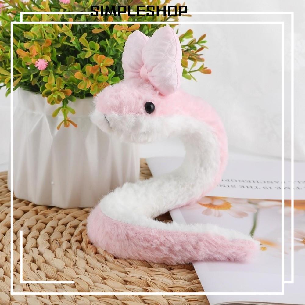 SIMPLESHOP Snake Plush Toy, Cartoon Soft Fluffy Stuffed Plush Doll ...