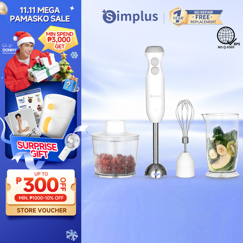 Simplus Electric Food Processor Multi Functional Hand Blender Mixer ...
