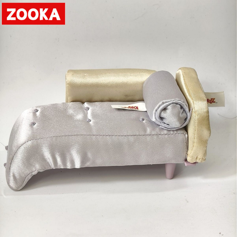 Zooka Bratz Fabric Satin Chaise Lounge Sofa Soft 14.5x7.5cm Fits 10cm ...