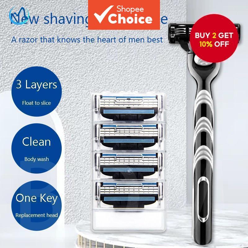 Razor Mach 3 Blades Refills Face Manual Shaver Turbo Razors Blades 4 ...