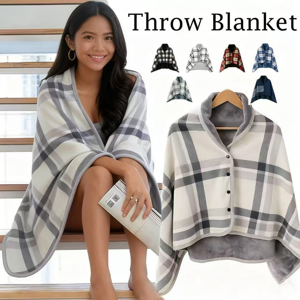 COD Shawl-Blanket - Double-sided Flannel Snap Closure Wearable,Cozy ...