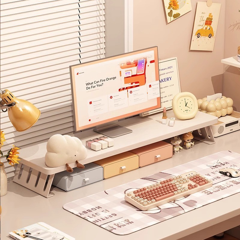 Desktop Shelf Desktop Extended Computer Elevated Rack Monitor Screen ...