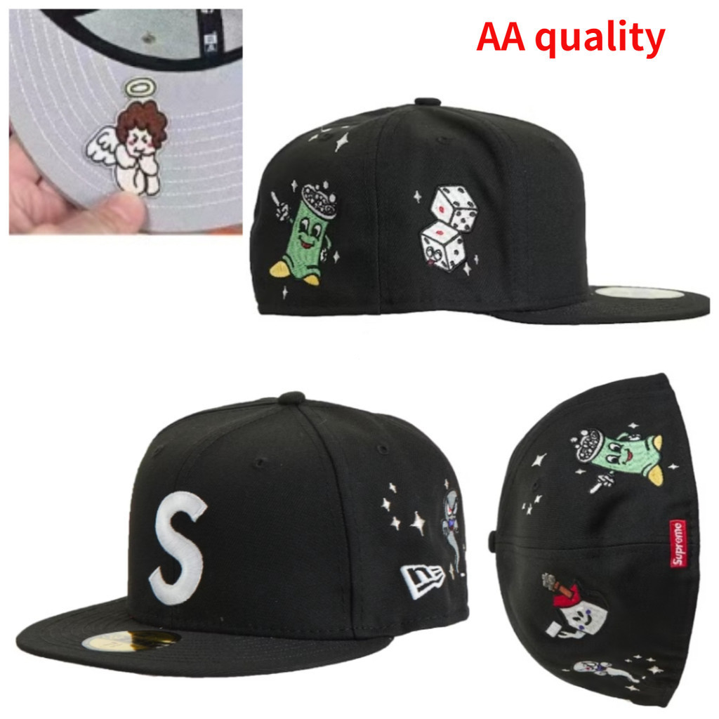 Supreme Characters S Logo New Era Black 59FIFTAA quality Y Fitted Cap ...