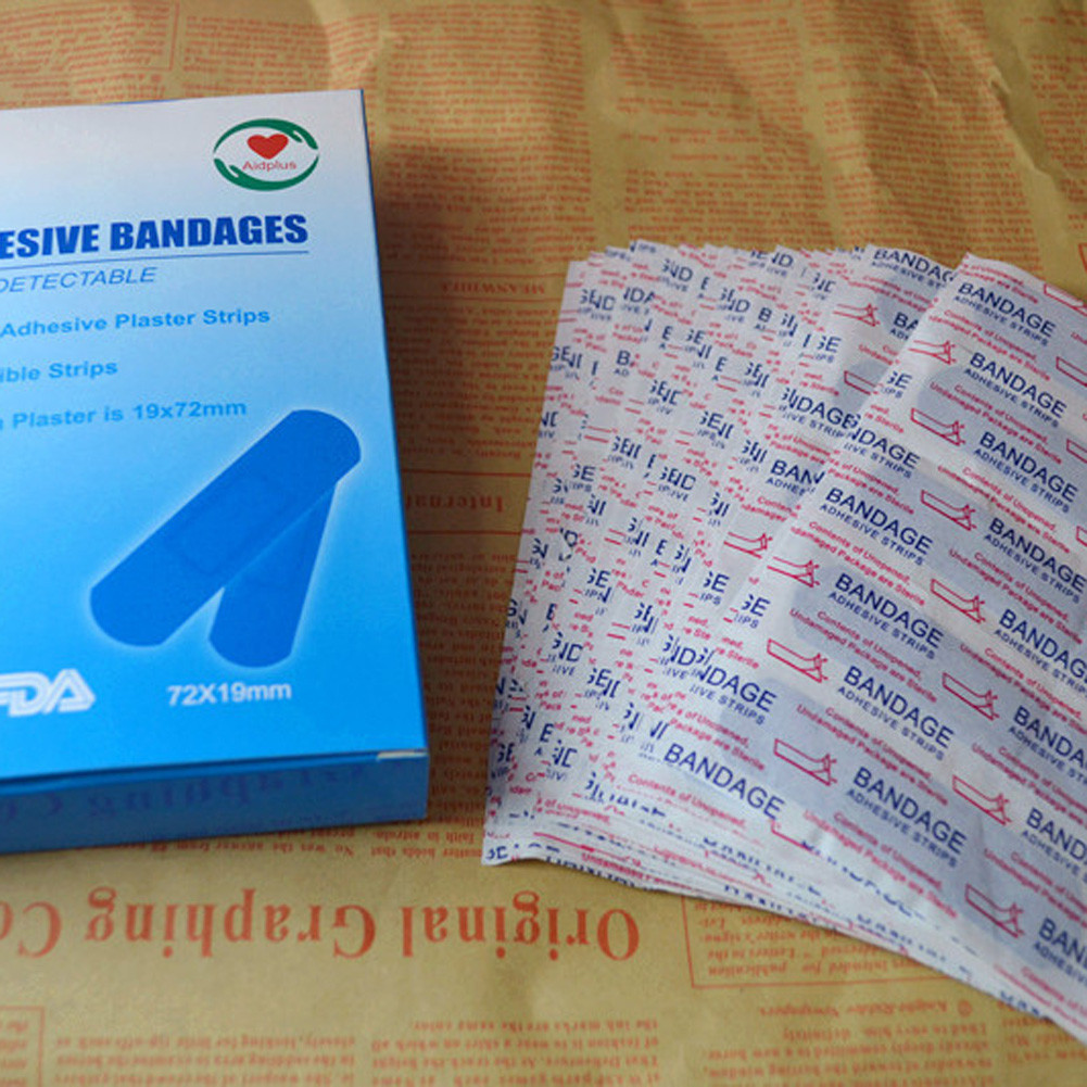 100pcs Children Skin Wound Plaster Food Grade Blue Medical Adhesive ...