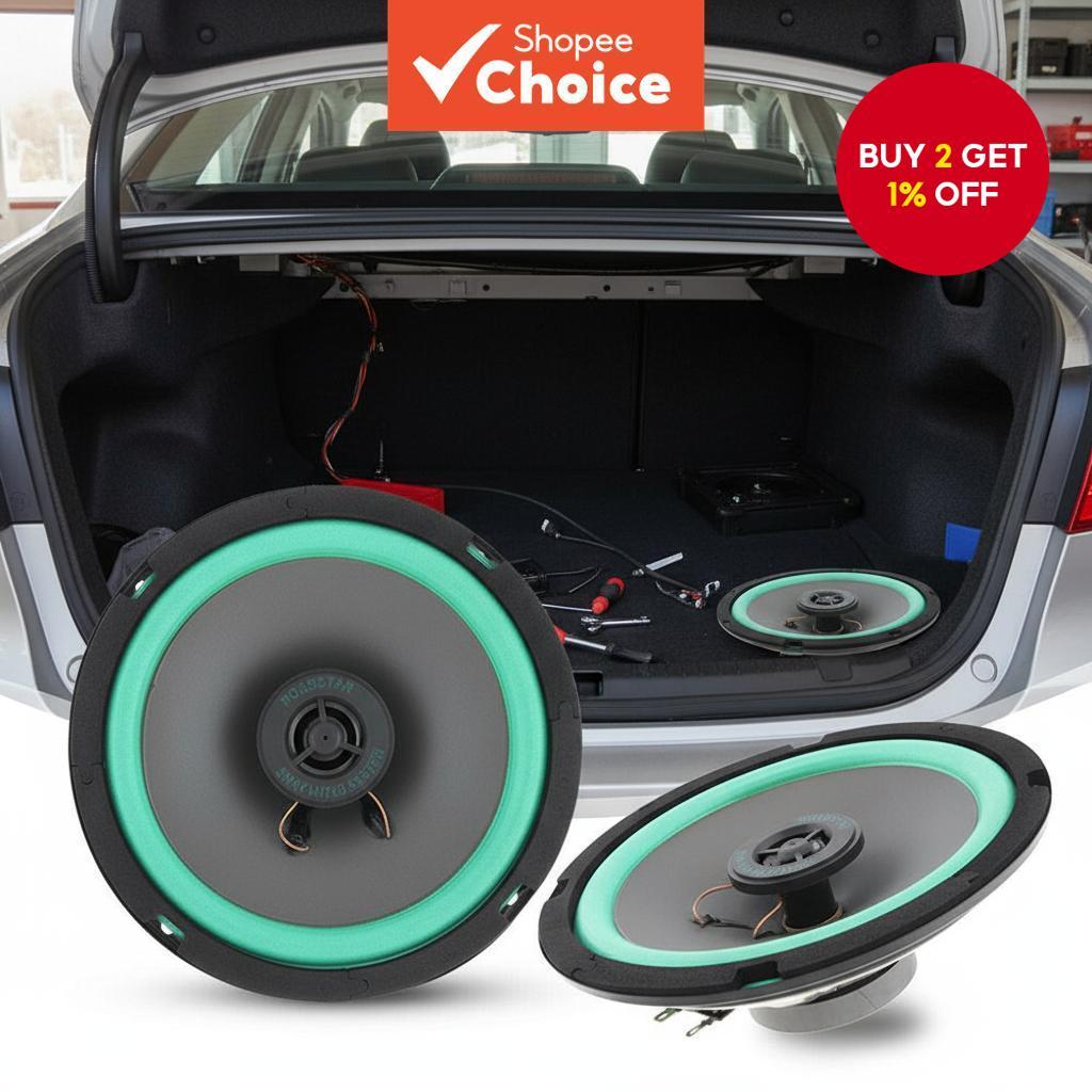 2 Way 6.5 Inch Coaxial Car Speakers HiFi Full Range Subwoofer ...