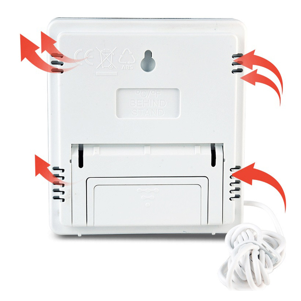 [Sunfayss.ph] Electronic Temperature Humidity Meter Gauge Clock Digital ...