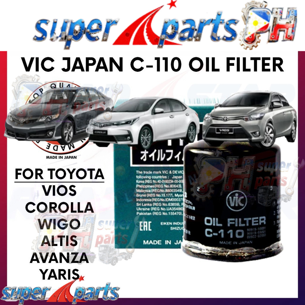 C-110 Vic oil filter C-110 for Rush,Vios,Avanza,Corolla,Wigo,Multicab ...