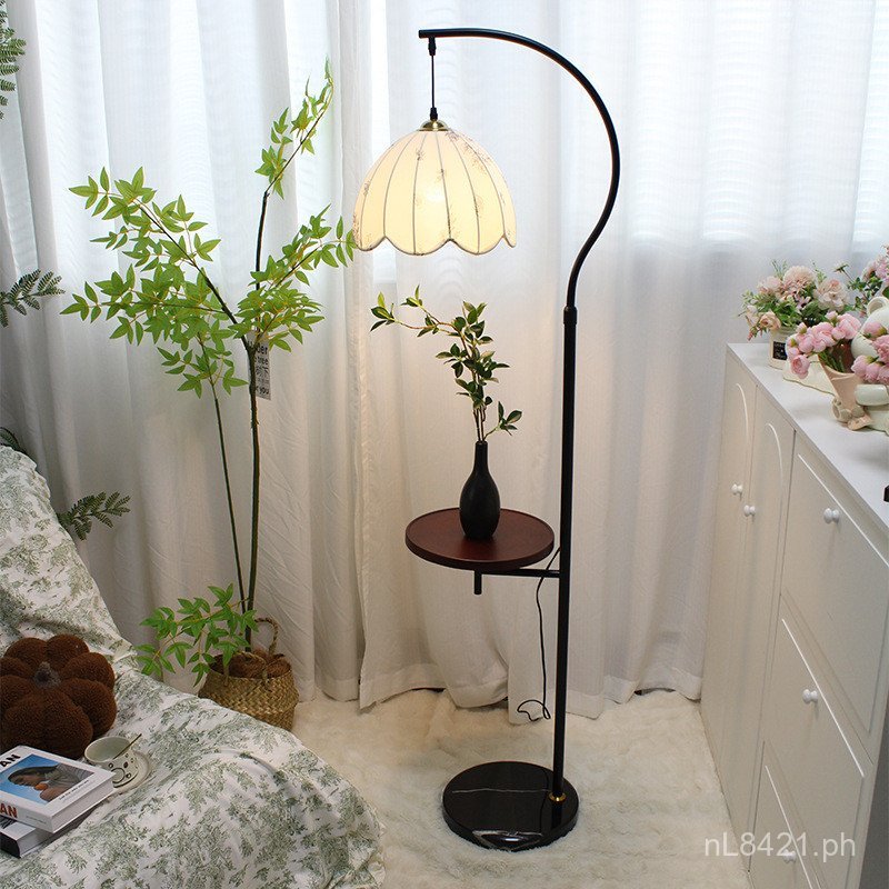 Storage Rack Side Table Standing Lamp Floor Lamp Ancient Style Living ...