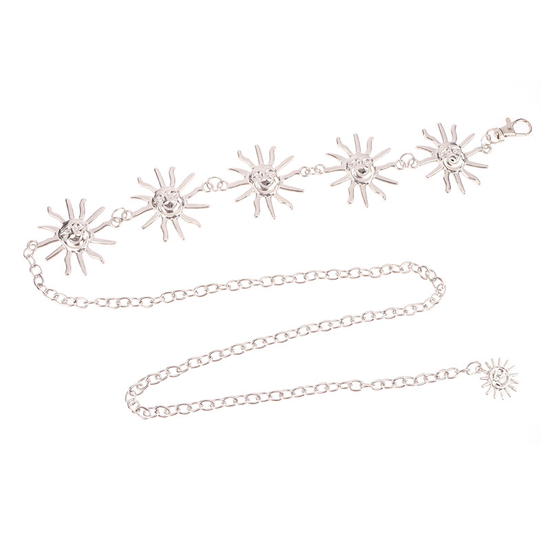 T&B Gothic Metal Sun Belt For Women Fashion Hight Waist Sun Chain ...