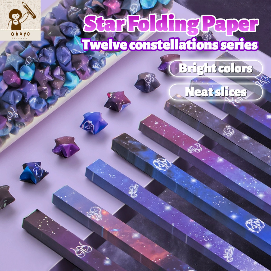 540 Pcs Stars Paper Strips Origami Twelve Constellation Lucky Star ...