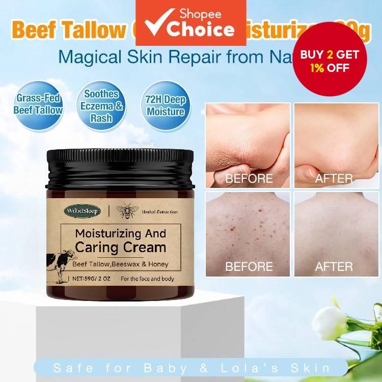 100% Pure Organic Beef Tallow Skin Care - Beef Tallow Cream ...