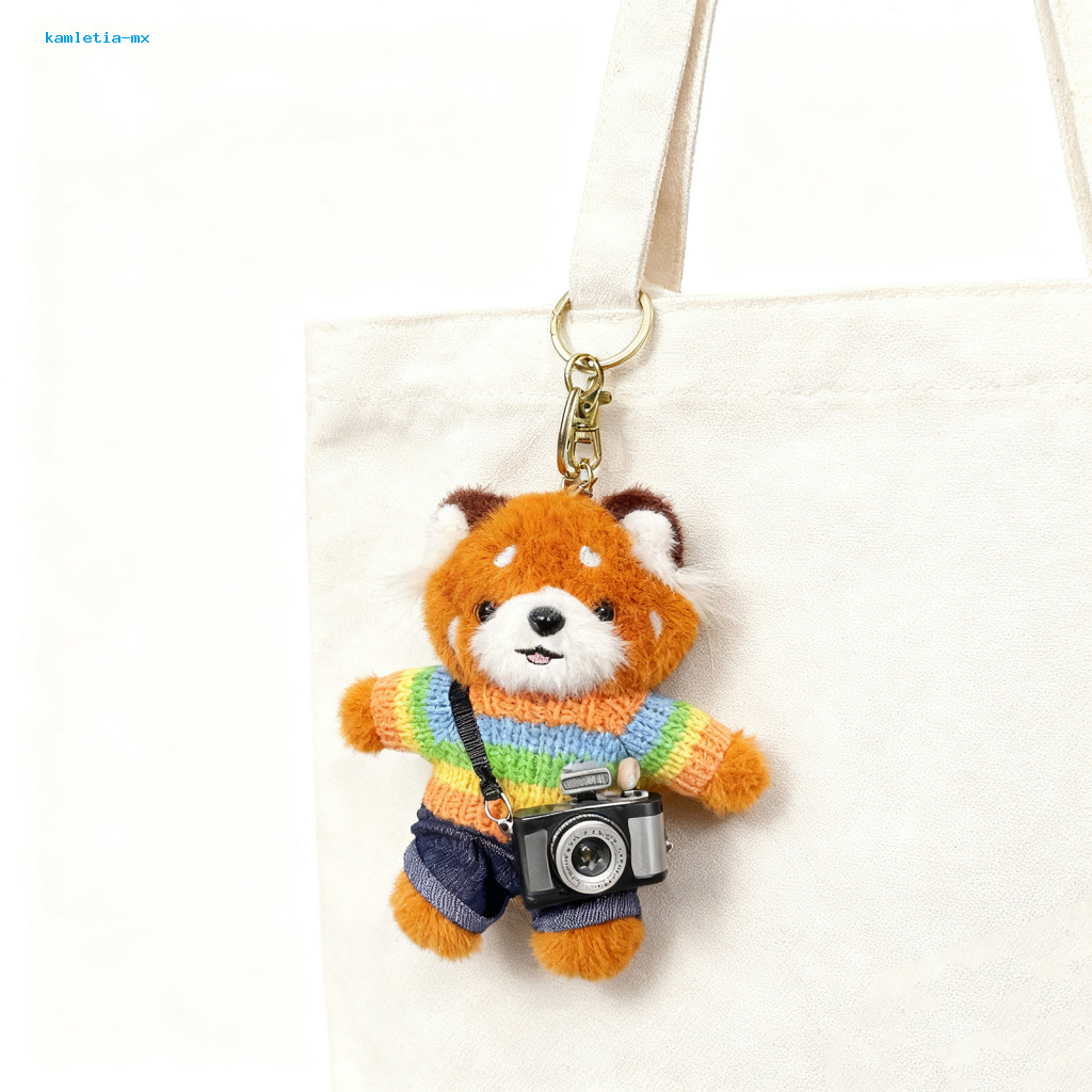 KA* Plush Charm Keychain Cute Animal Plush Keychain Cute Red Panda ...