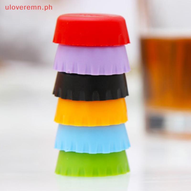 uloveremn 6pcs Reusable Silicone Bottle Caps Beer Cover Soda Cola Lid ...