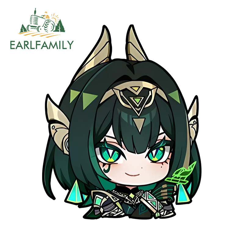 EARLFAMILY Genshin Impact Nefer Car Stickers Chibi Motorcycle ...
