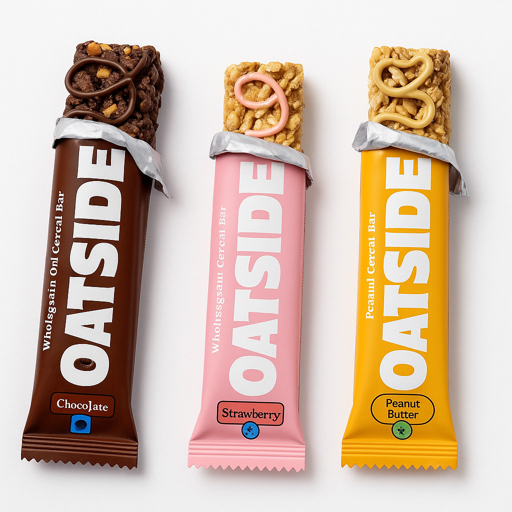 OATSIDE BAR MIX CEREAL WHOLEGRAIN CHOCOLATE BUTTER STRAWBERRY GRAIN OAT ...