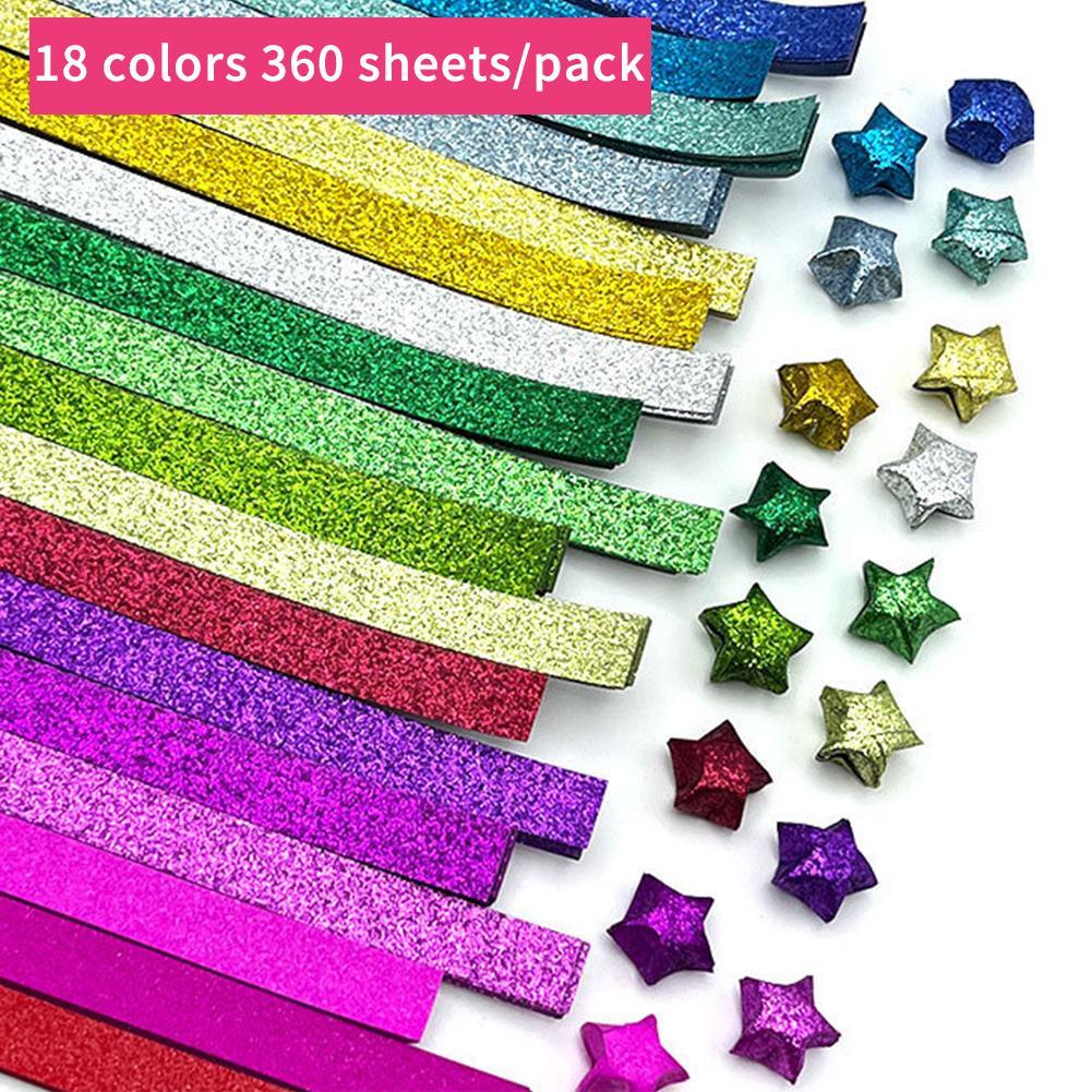 360 Sheets/pack Glitter Frosted Glitter Star Paper Diy Glitter ...