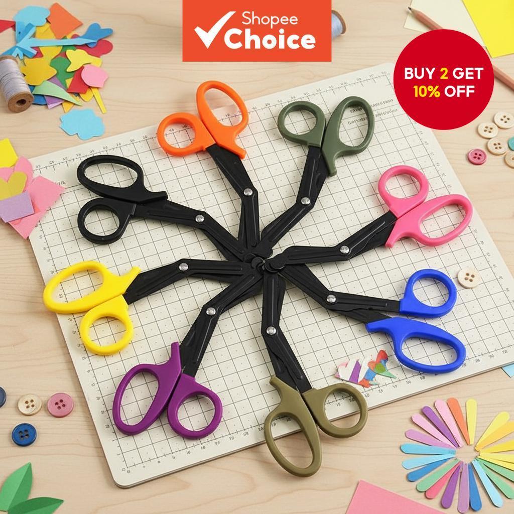 Stainless Steel Elbow Bandage Scissors, Serrated Scissors for Outdoor ...