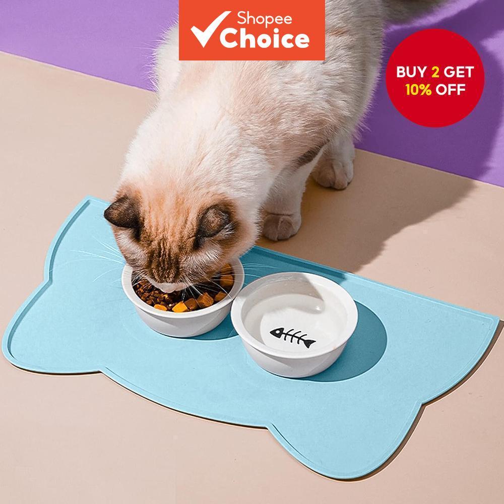 Cat Food Mat, Silicone Pet Feeding Mat Suitable for Floor Anti-slip ...